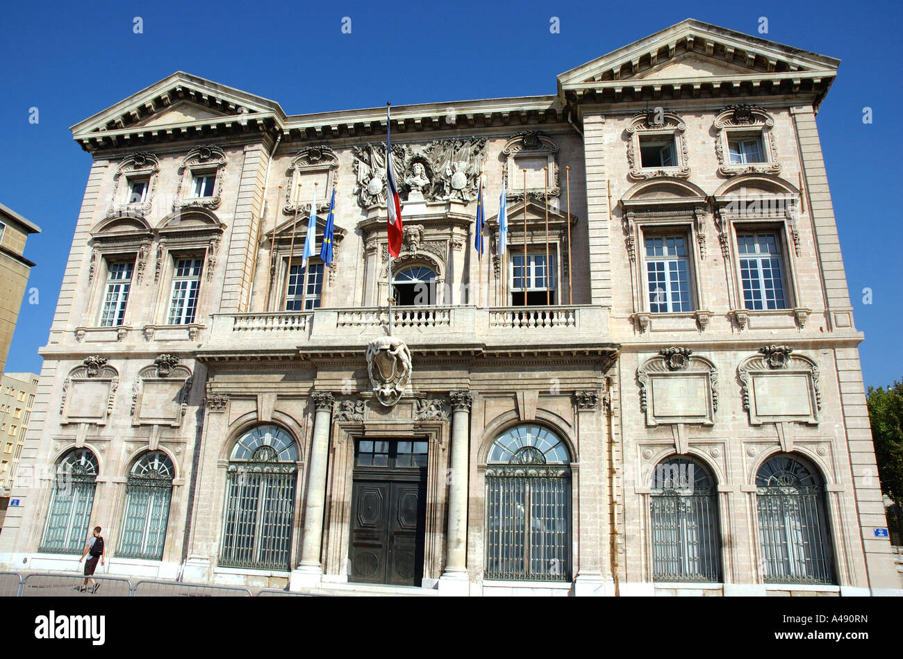 View of characteristic neo classical classic building Marseille ...