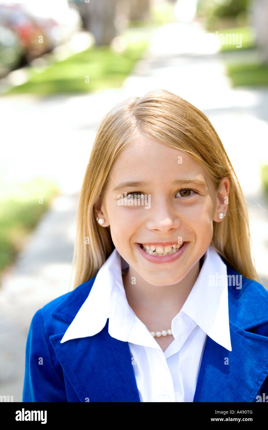 Girl smiling, portrait Stock Photo - Alamy
