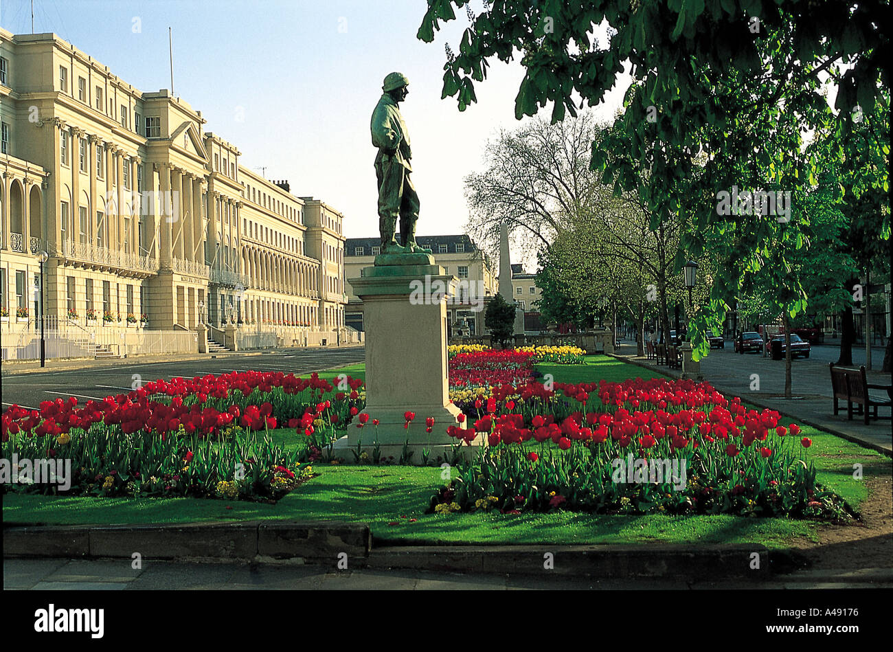 Statue of Scott The Promenade Cheltenham Stock Photo - Alamy