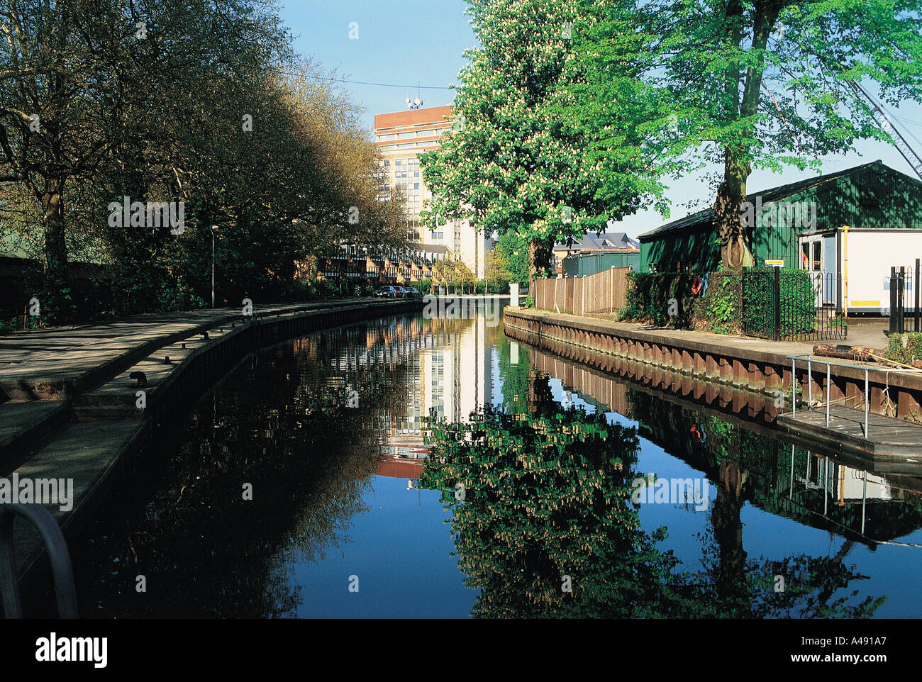 Canal in Reading Stock Photo - Alamy