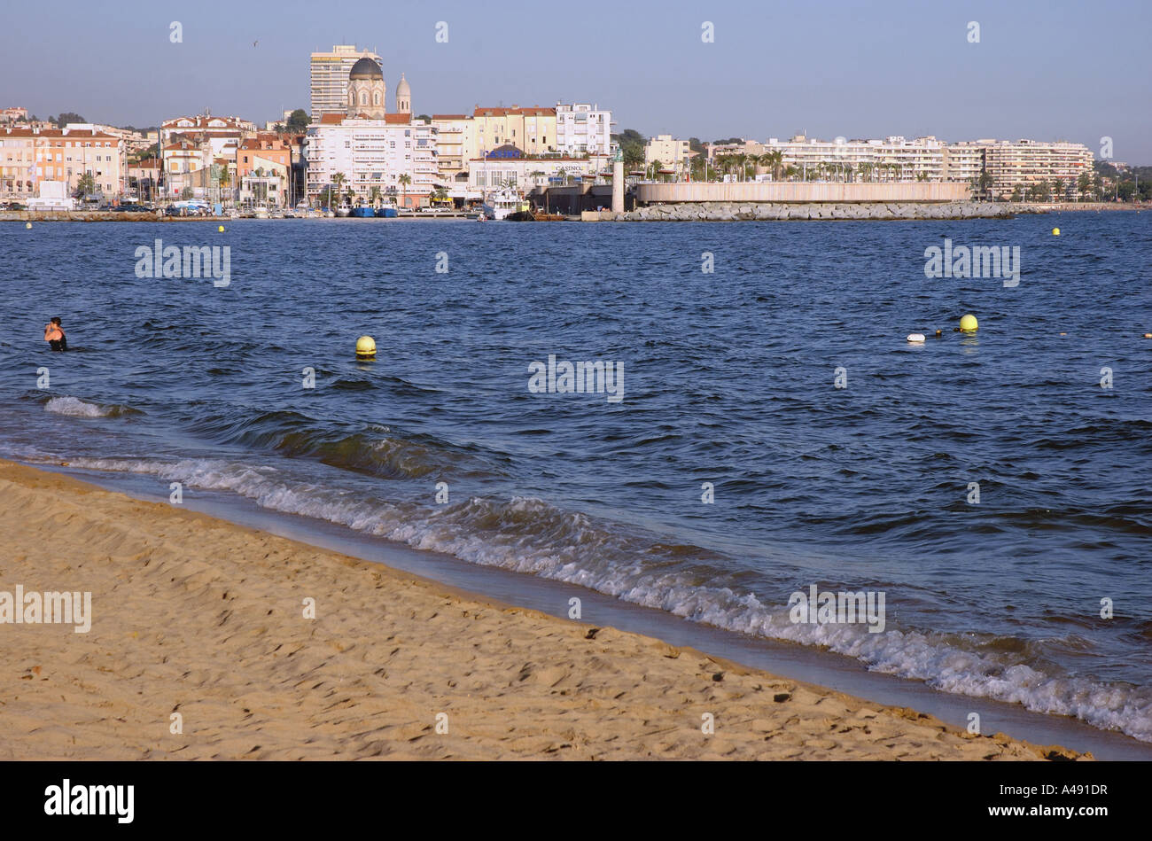 Panoramic view of seafront & beach of St Raphael Côte D'Azur Saint San ...