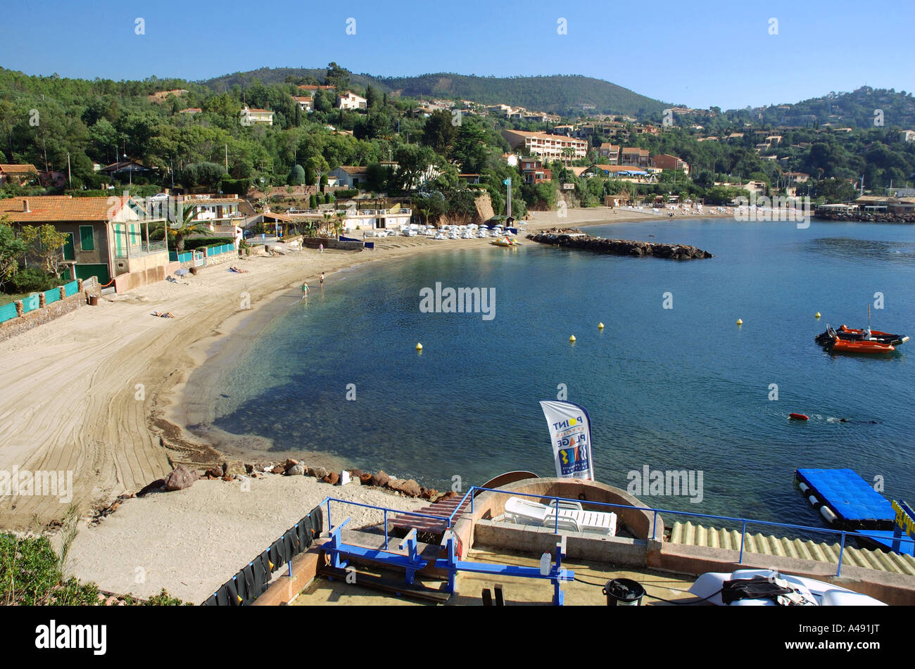 Panoramic view of seafront & beach outskirts of Cannes Côte D'Azur Cote ...