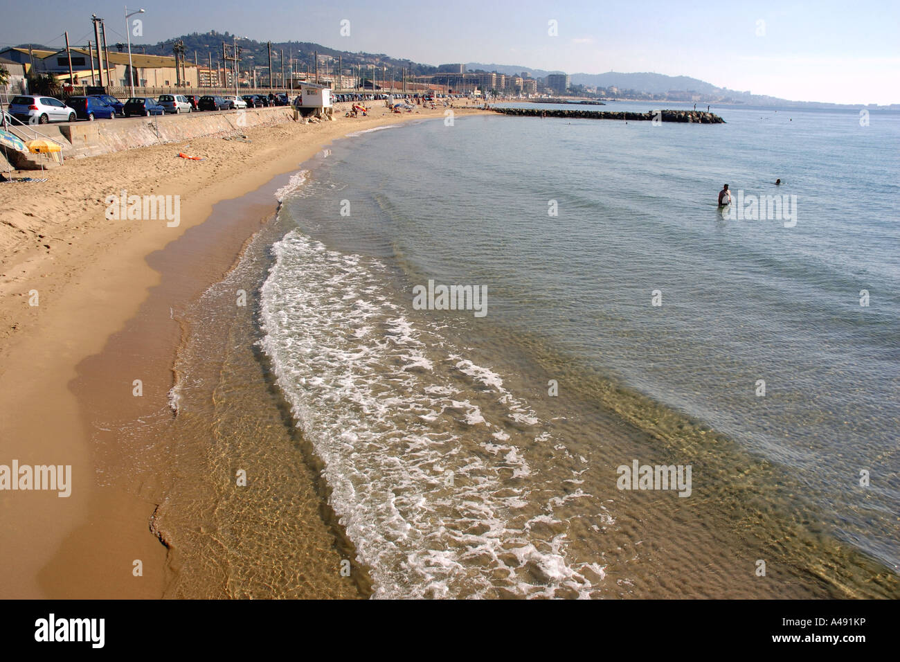 Panoramic view of seafront & beach of Cannes Côte D'Azur Cote D Azur ...