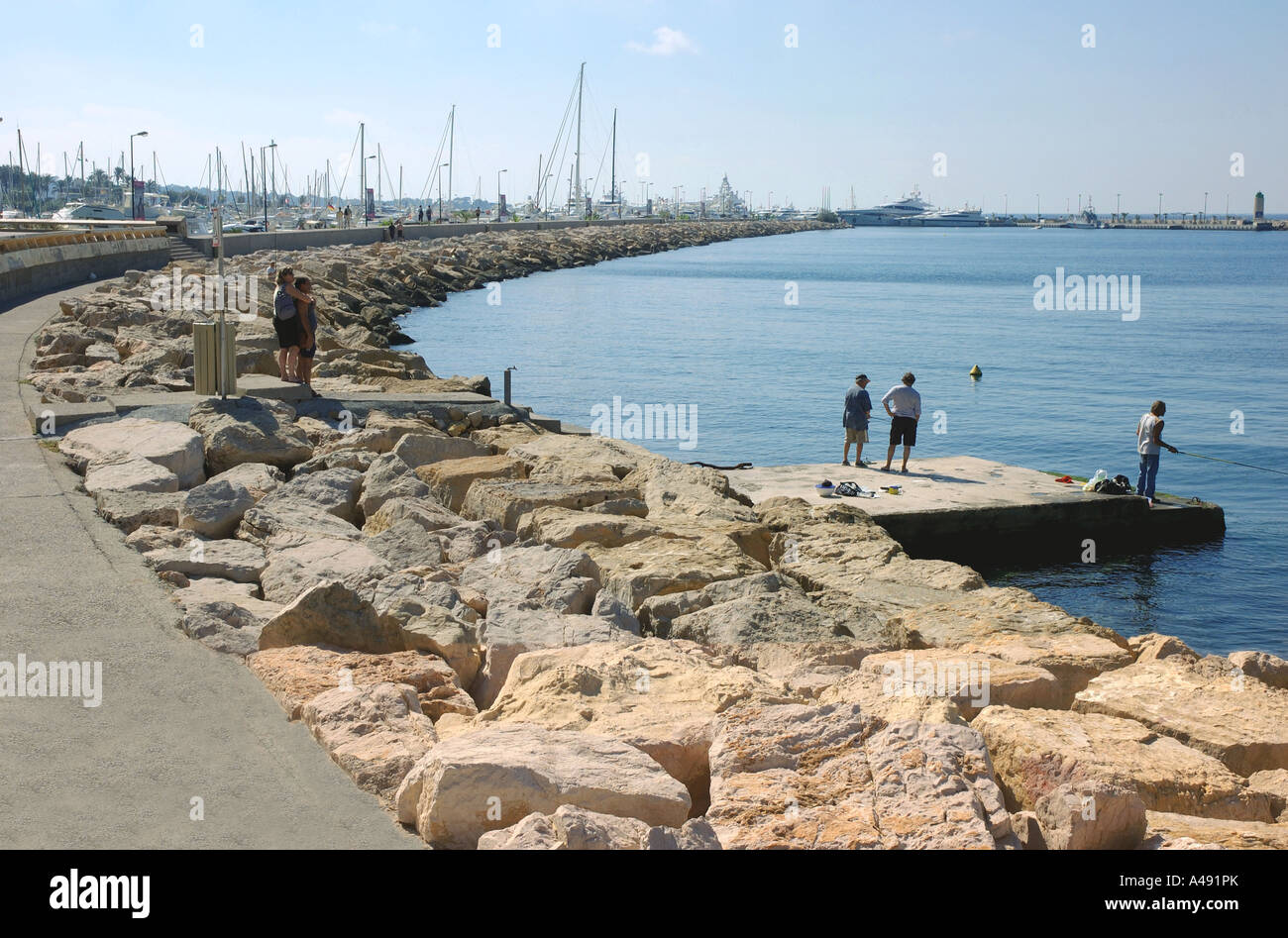 Panoramic view of seafront & beach outskirts of Cannes Côte D'Azur Cote ...