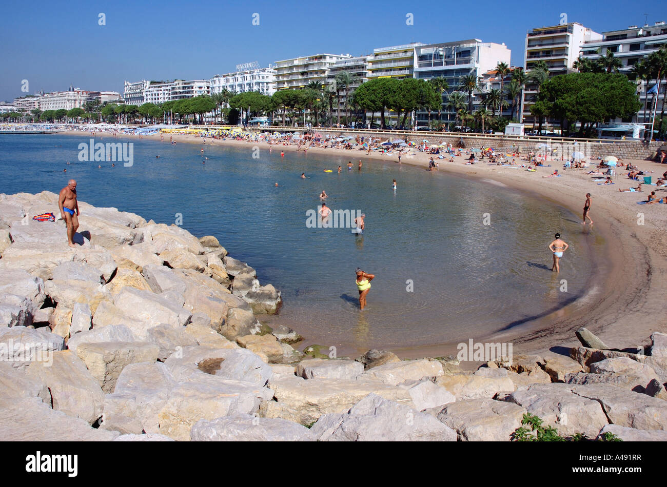 Panoramic view of seafront & beach of Cannes Côte D'Azur Cote D Azur ...