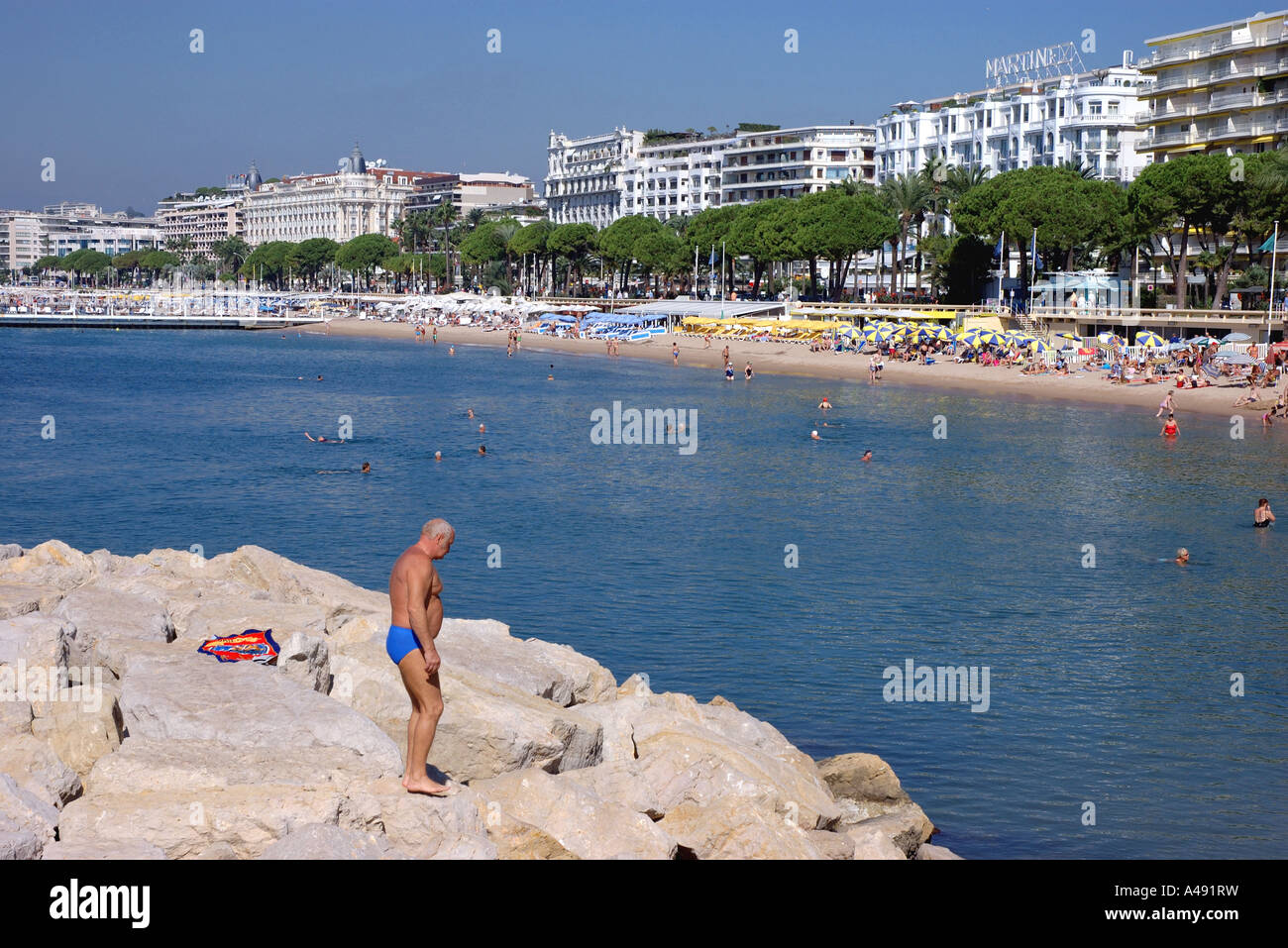 Panoramic view of seafront & beach of Cannes Côte D'Azur Cote D Azur ...