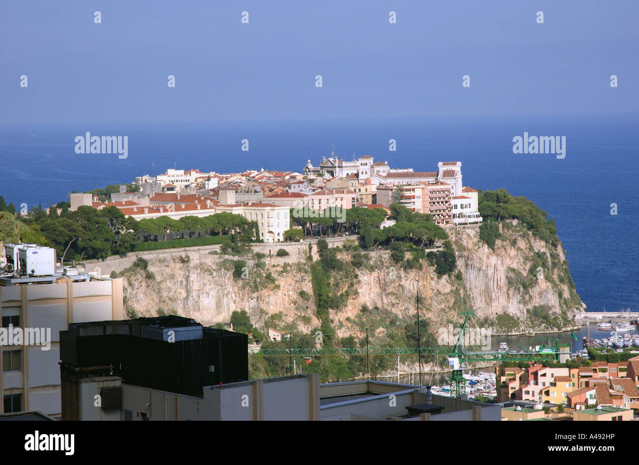 Panoramic view of seafront of Monte Carlo Montecarlo Monaco Côte D'Azur ...