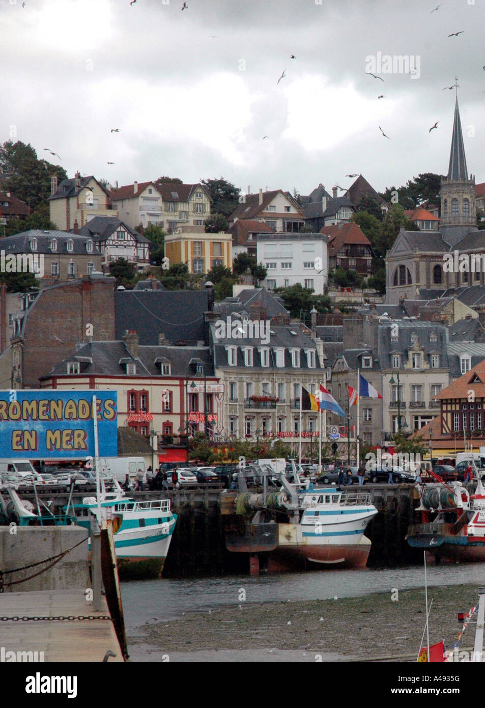 Panoramic View of Trouville English Channel La Manche Normandy ...