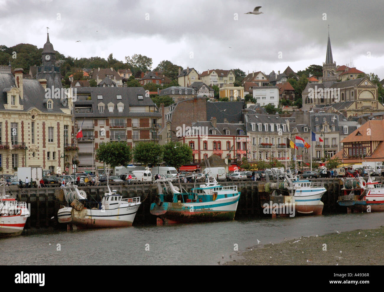 Panoramic View of Trouville English Channel La Manche Normandy ...