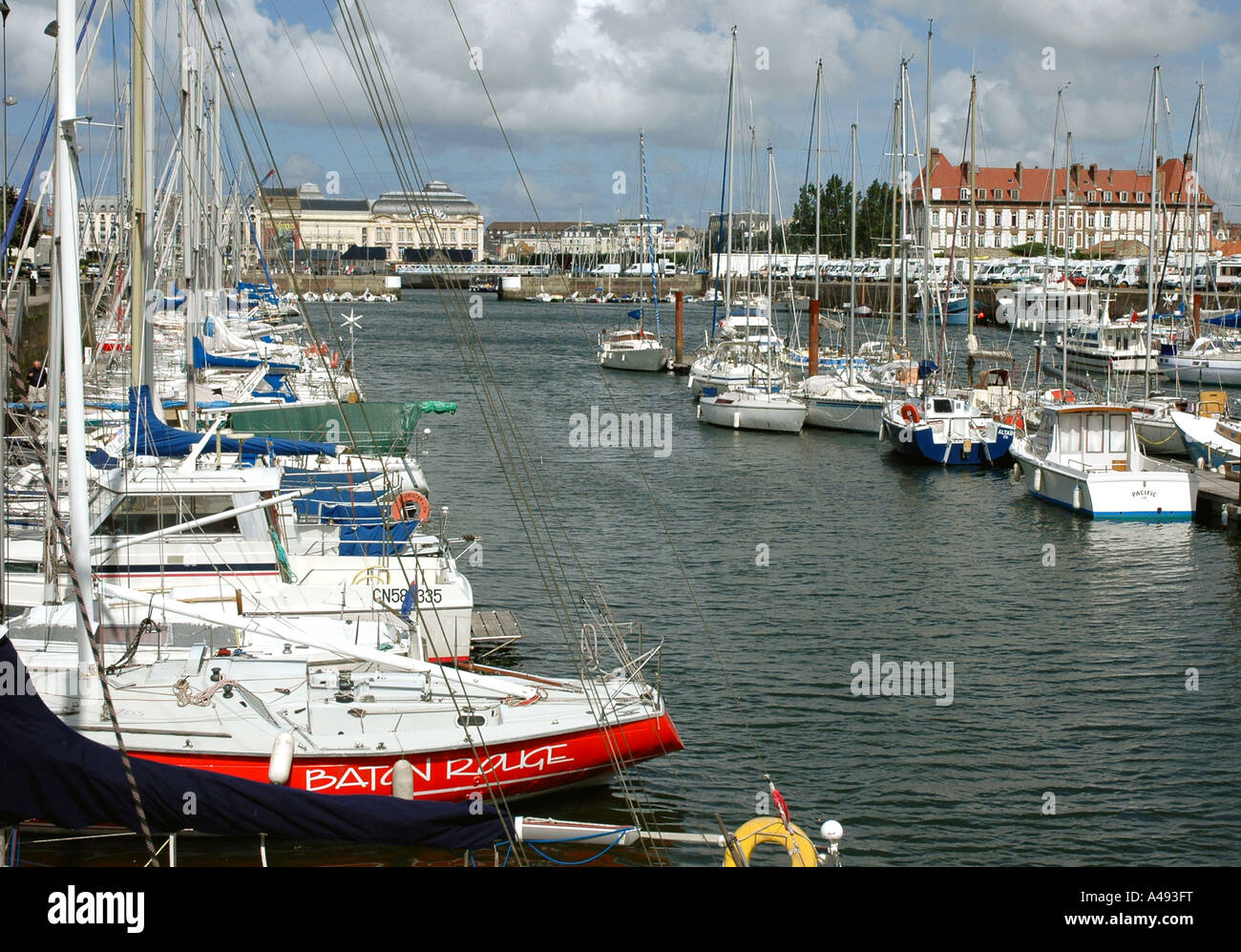 Panoramic View of Deauville Port English Channel La Manche Normandy ...