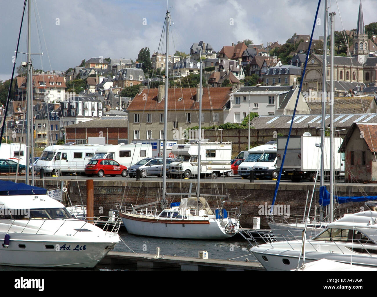 Panoramic View of Deauville Port English Channel La Manche Normandy ...