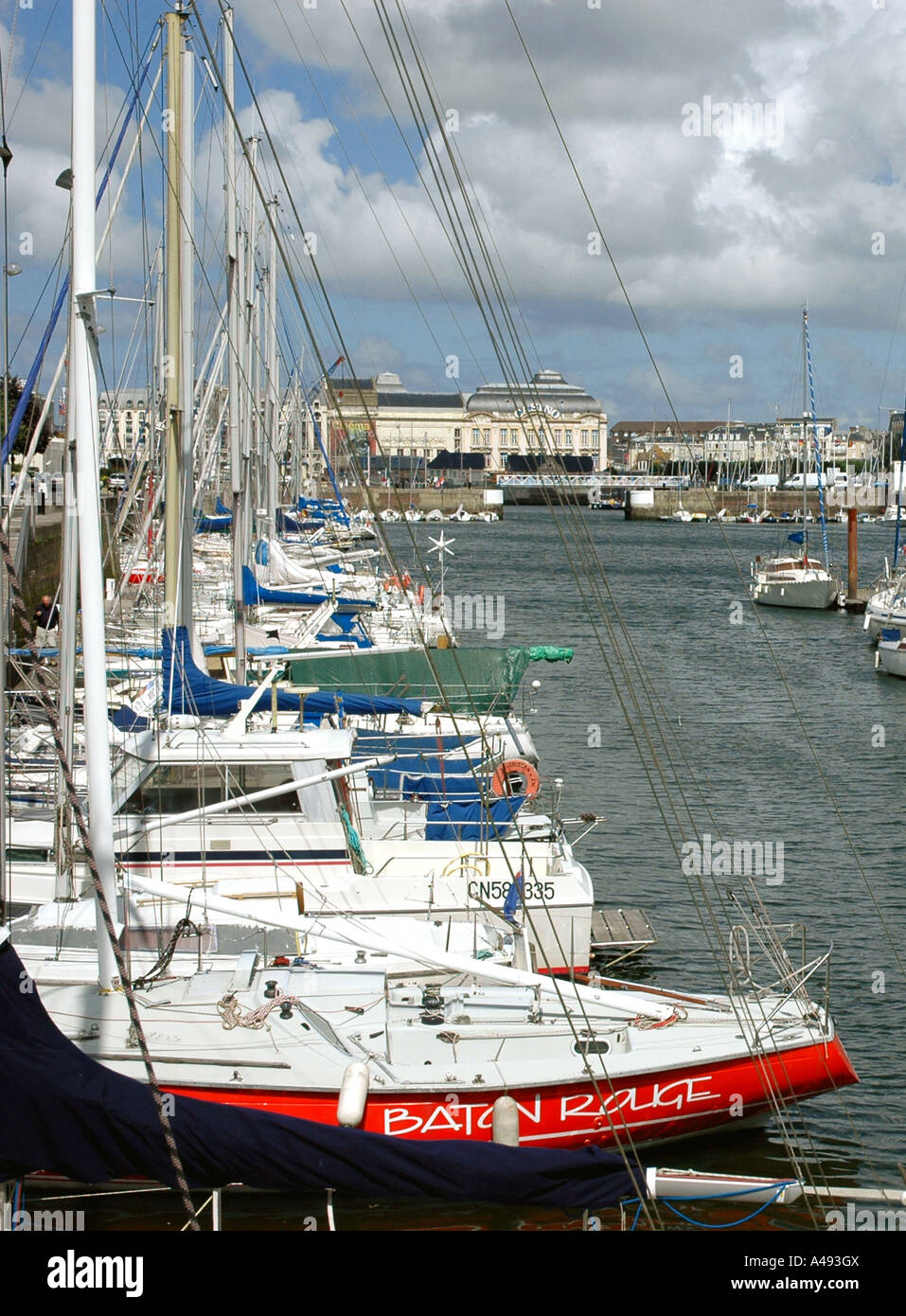 Panoramic View of Deauville Port English Channel La Manche Normandy ...