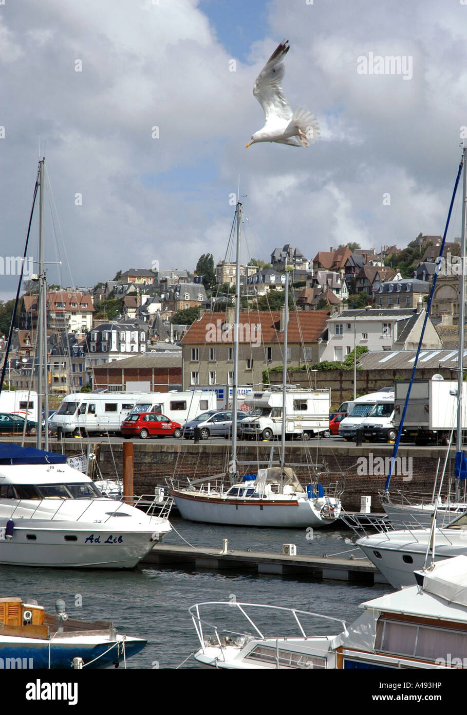 Panoramic View of Deauville Port English Channel La Manche Normandy ...