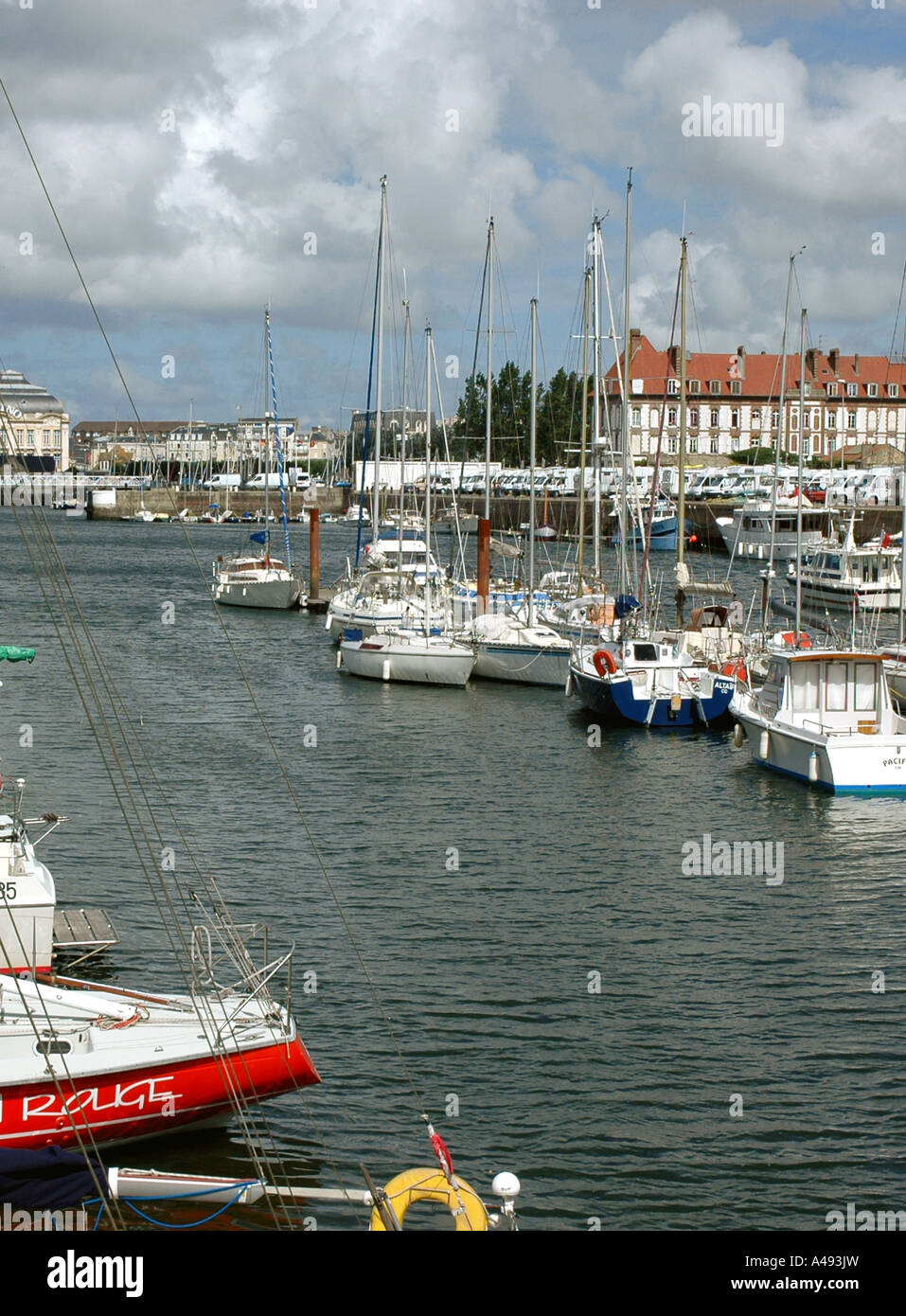 Panoramic View of Deauville Port English Channel La Manche Normandy ...