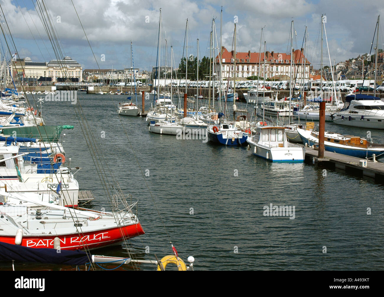 Panoramic View of Deauville Port English Channel La Manche Normandy ...