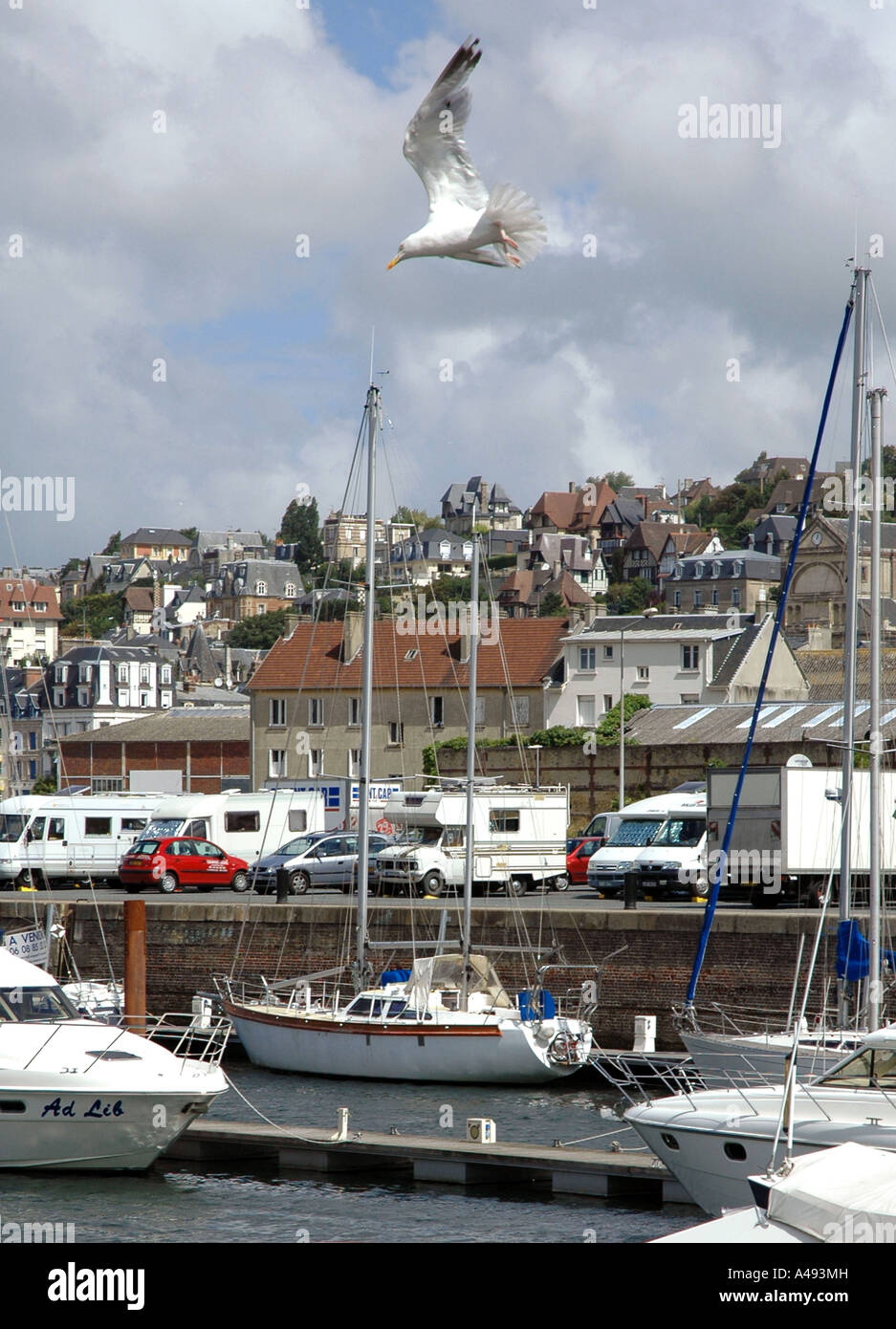 Panoramic View of Deauville Port English Channel La Manche Normandy ...