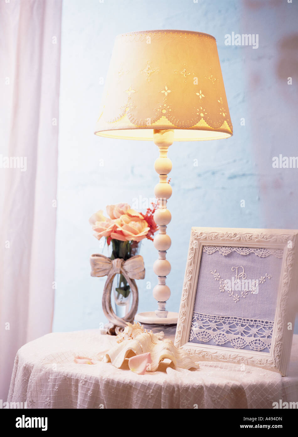 Lamp on the table Stock Photo - Alamy
