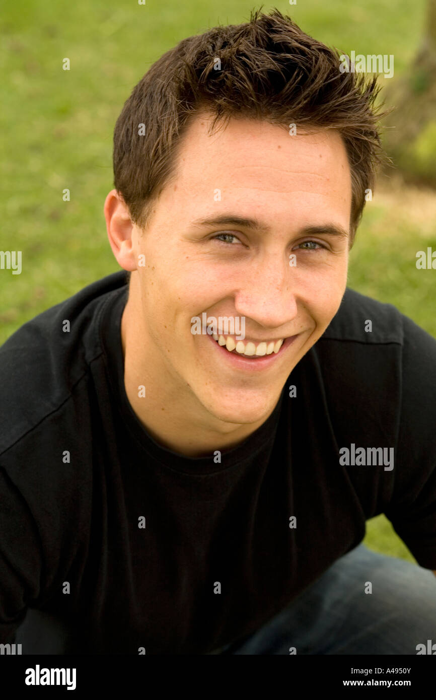 Young man smiling, portrait Stock Photo - Alamy