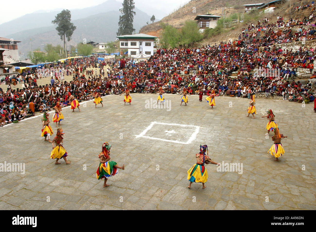 Bhutan Paro Festival Tsechu Dance of the three kinds of Ging Gyinging ...