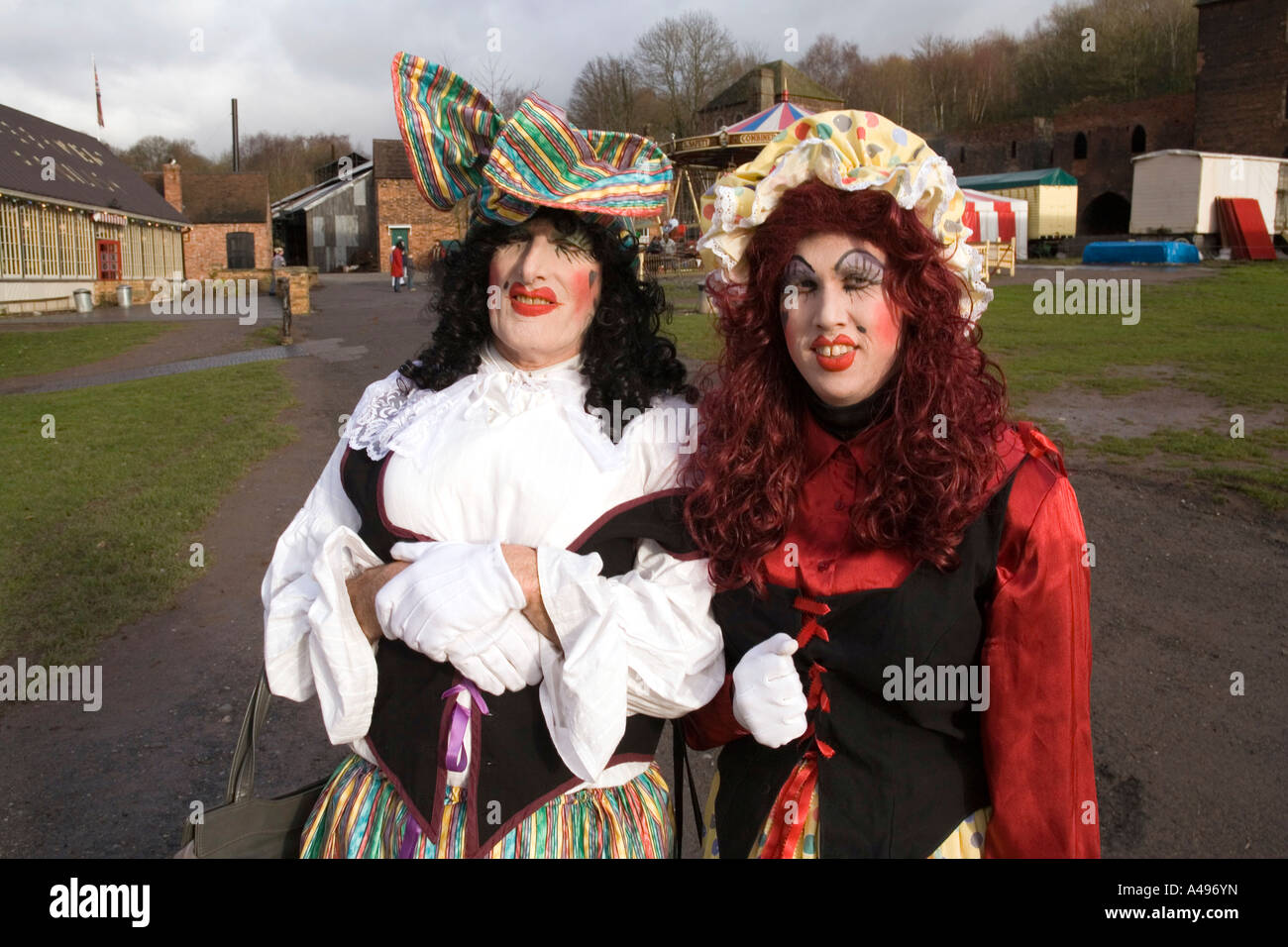 UK Shropshire Ironbridge Blists Hill Victorian Town Ugly Sisters ...
