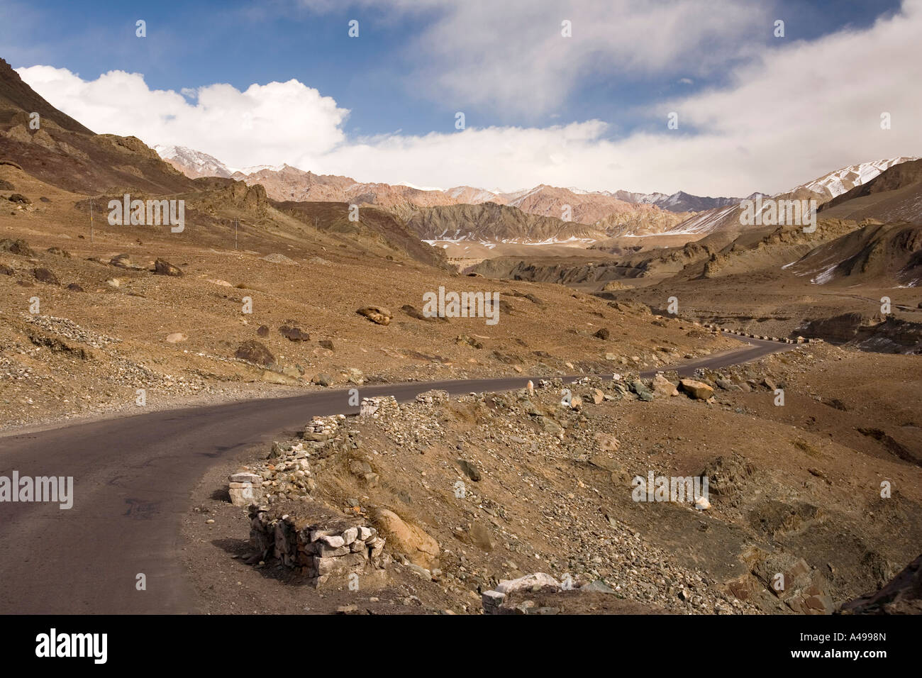 India Ladakh Leh Valley Srinagar to Leh highway passing through the ...