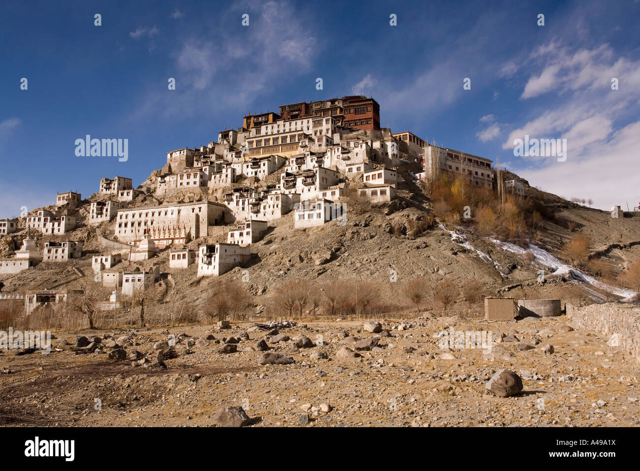 India Ladakh Leh Valley Tikse Gompa Stock Photo - Alamy