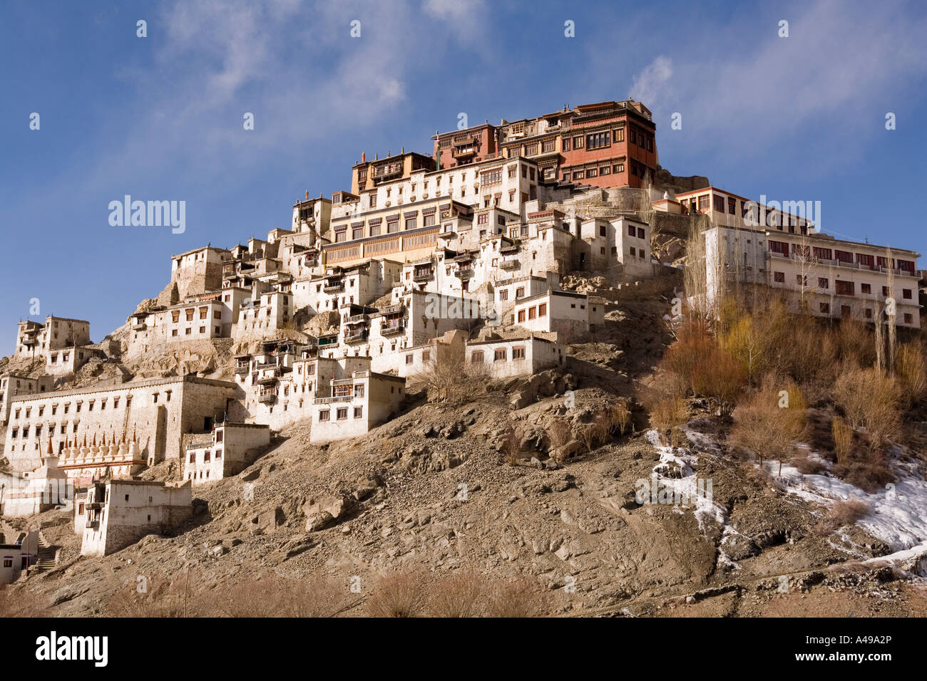 India Ladakh Leh Valley Tikse Gompa Stock Photo - Alamy