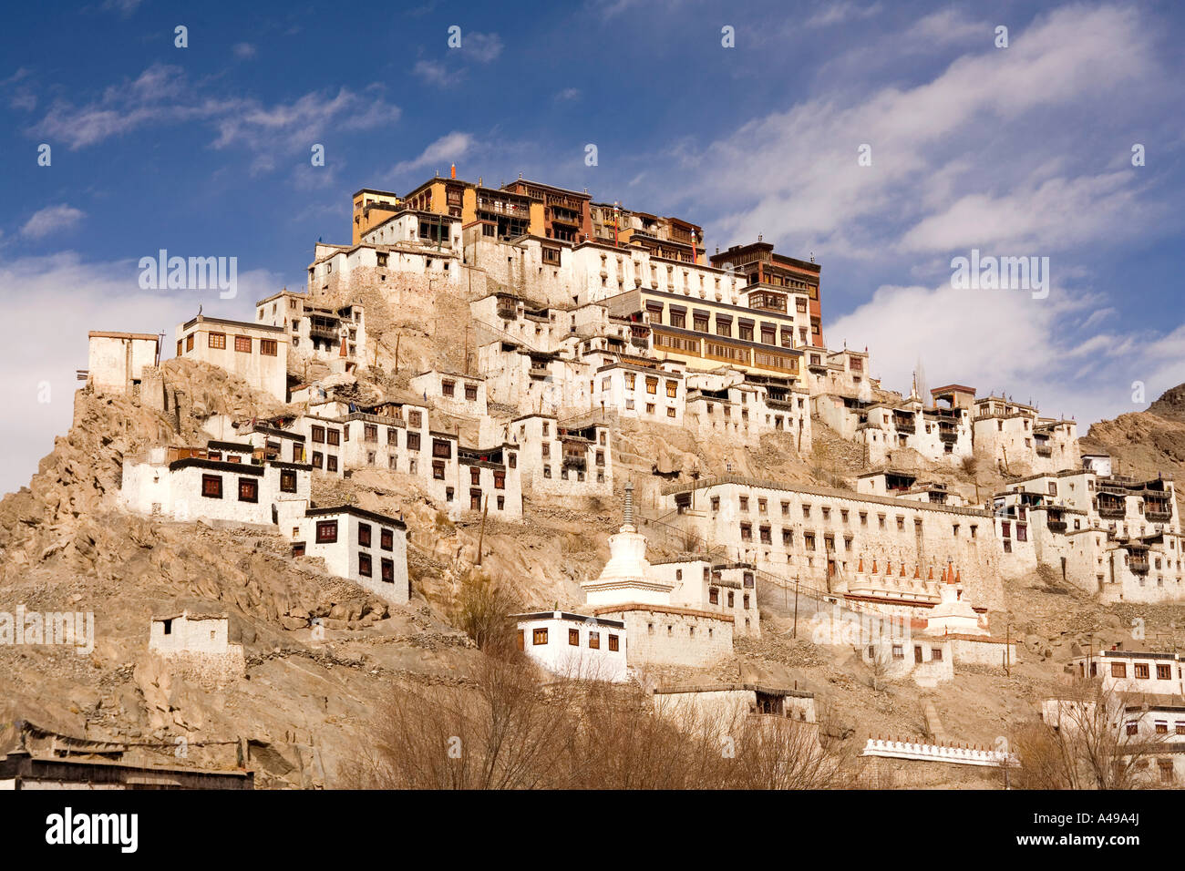 India Ladakh Leh Valley Tikse Gompa Stock Photo - Alamy