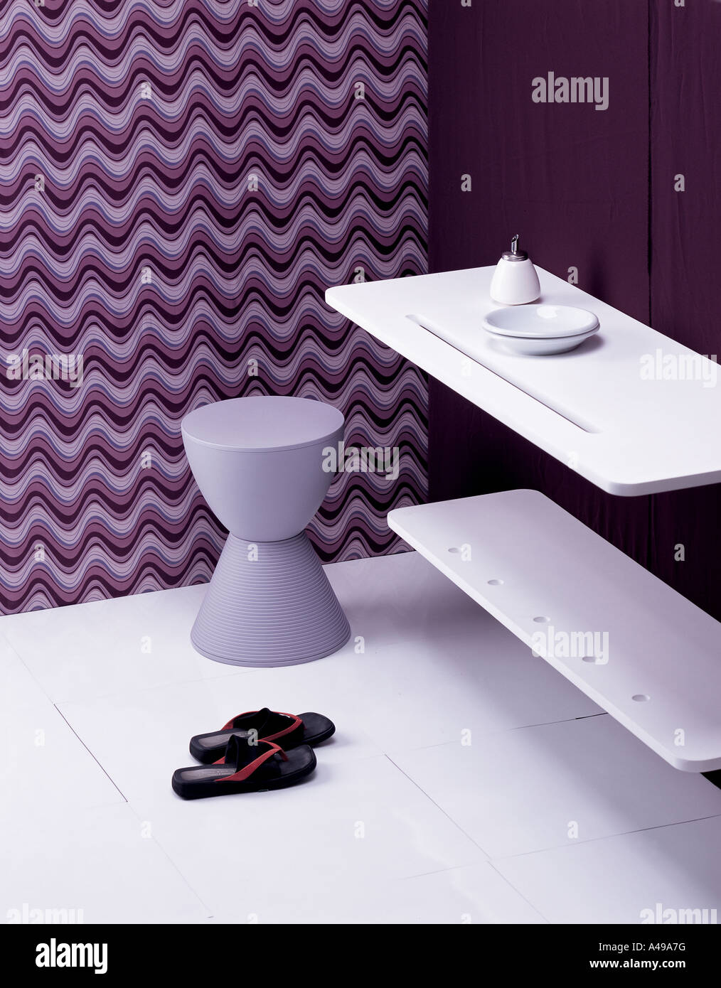 High angle view of shelves Stock Photo - Alamy