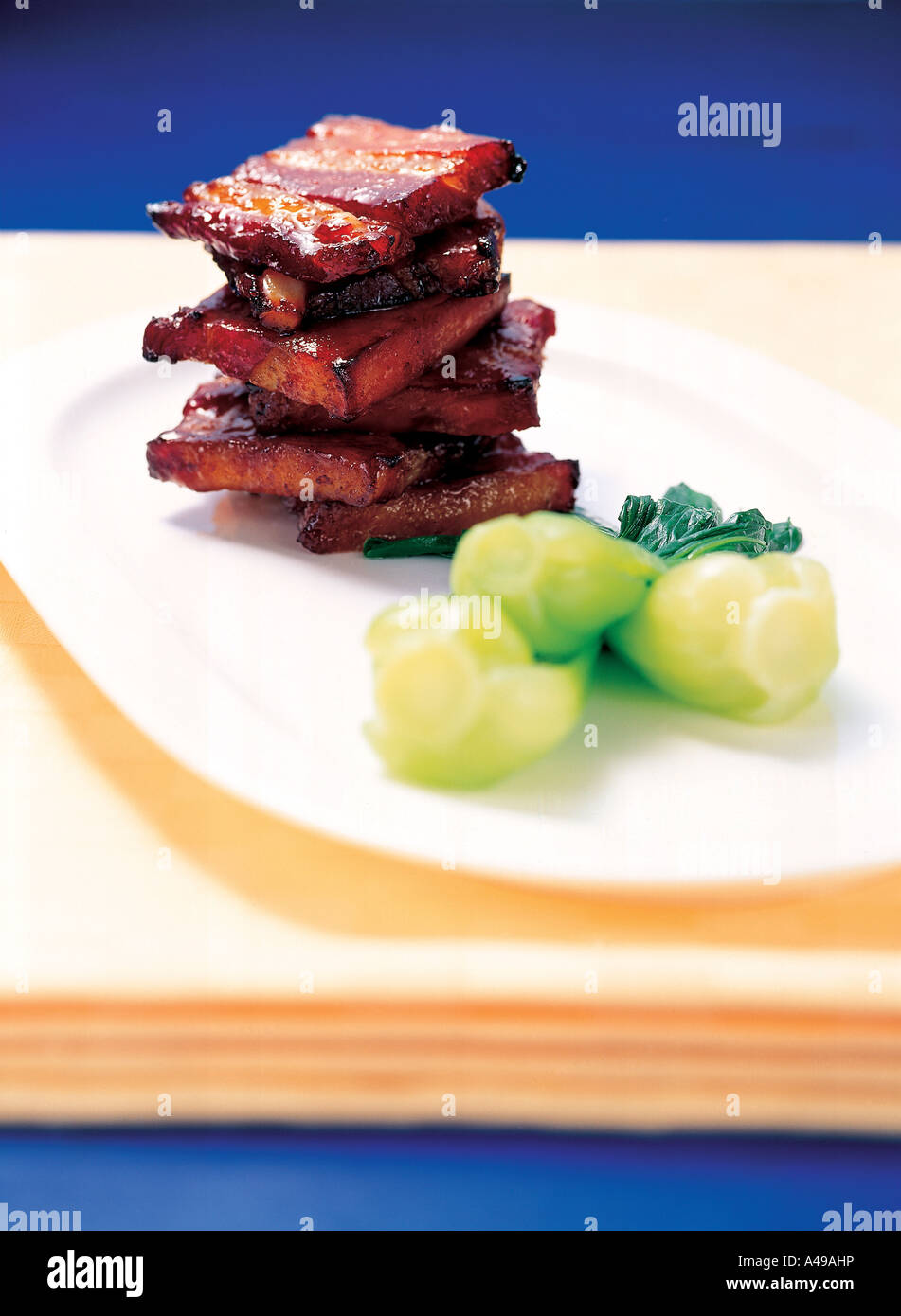 Close-up of sauteed sliced meat Stock Photo - Alamy