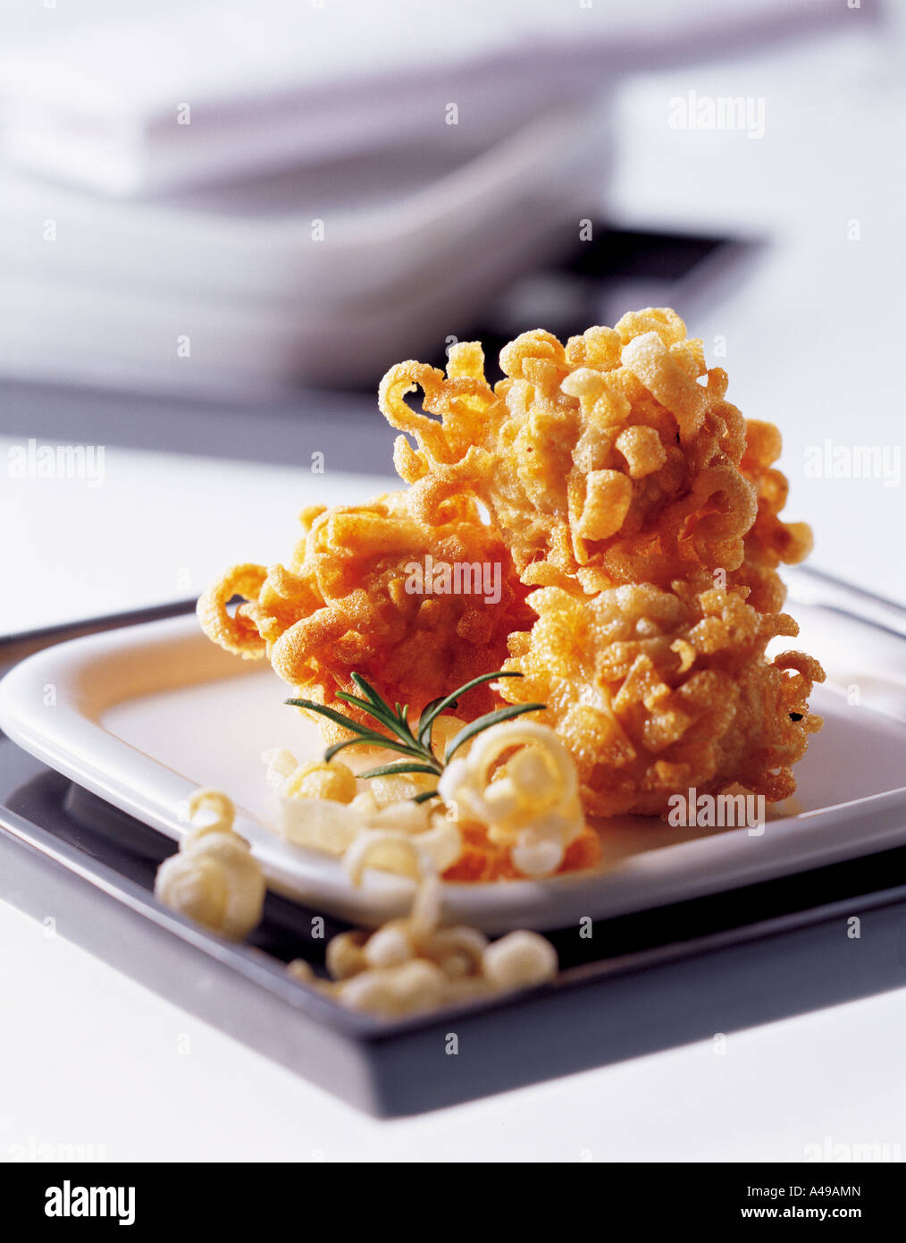 Close-up of a platter of deep fried fritters Stock Photo - Alamy