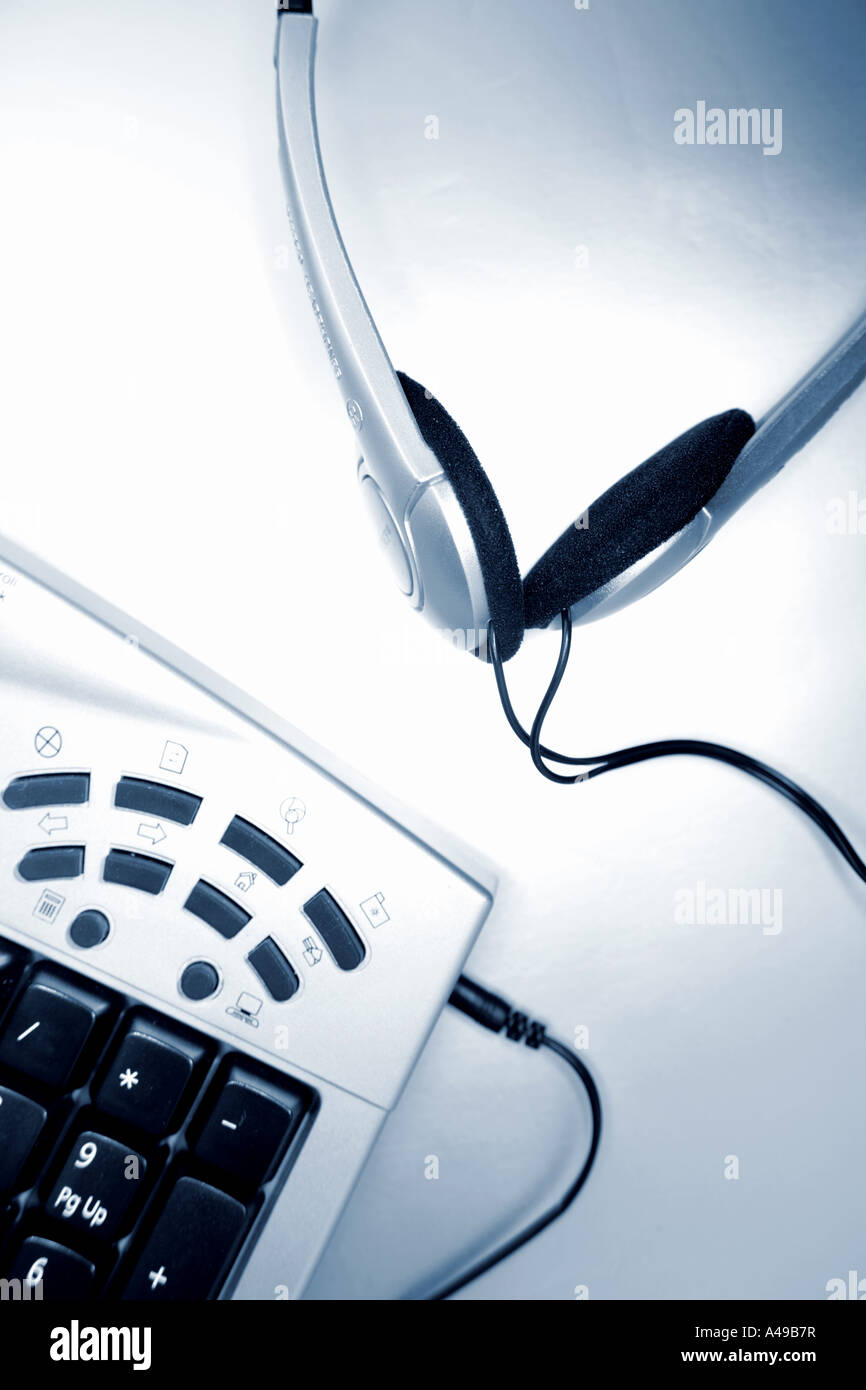 Headphones plugged in Stock Photo - Alamy