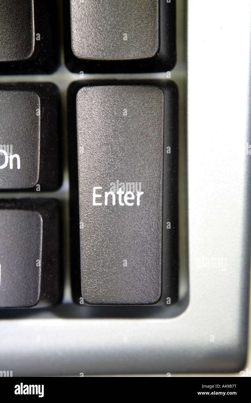 Enter key on computer keyboard Stock Photo - Alamy