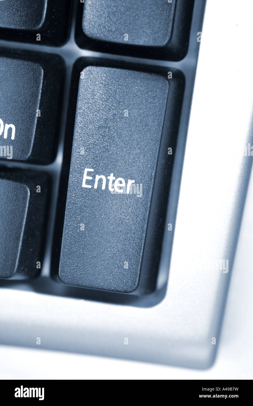 Enter key on computer keyboard Stock Photo - Alamy