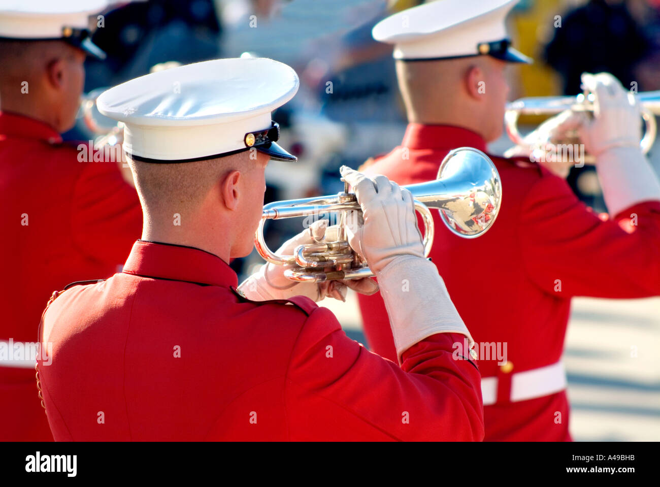 Military band marching at the Texas State Fair Stock Photo - Alamy