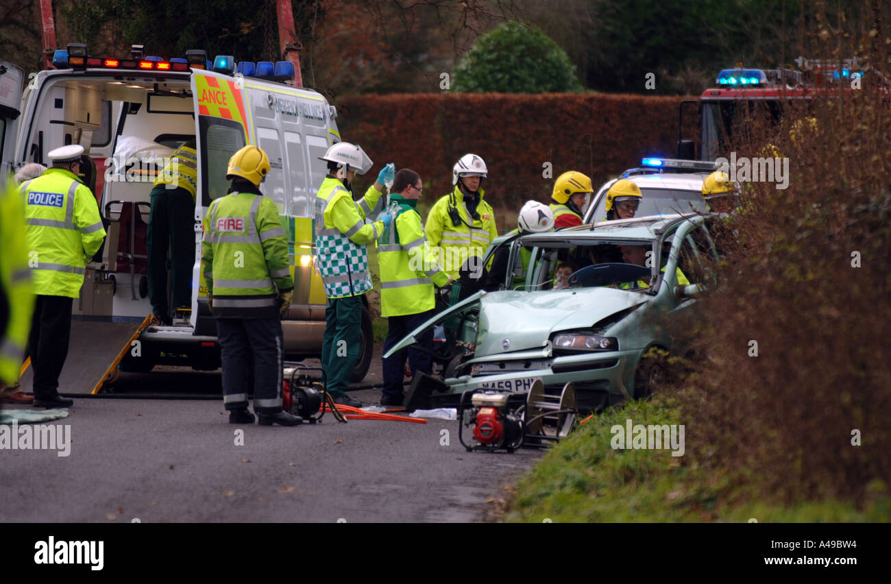 Car crash road traffic accident crash rta rtc Stock Photo - Alamy