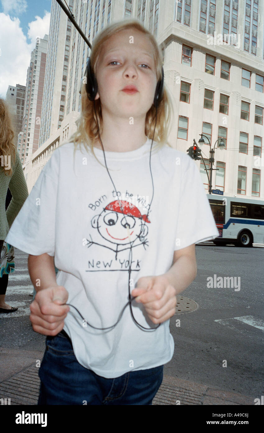 Wild kid in New York Stock Photo - Alamy