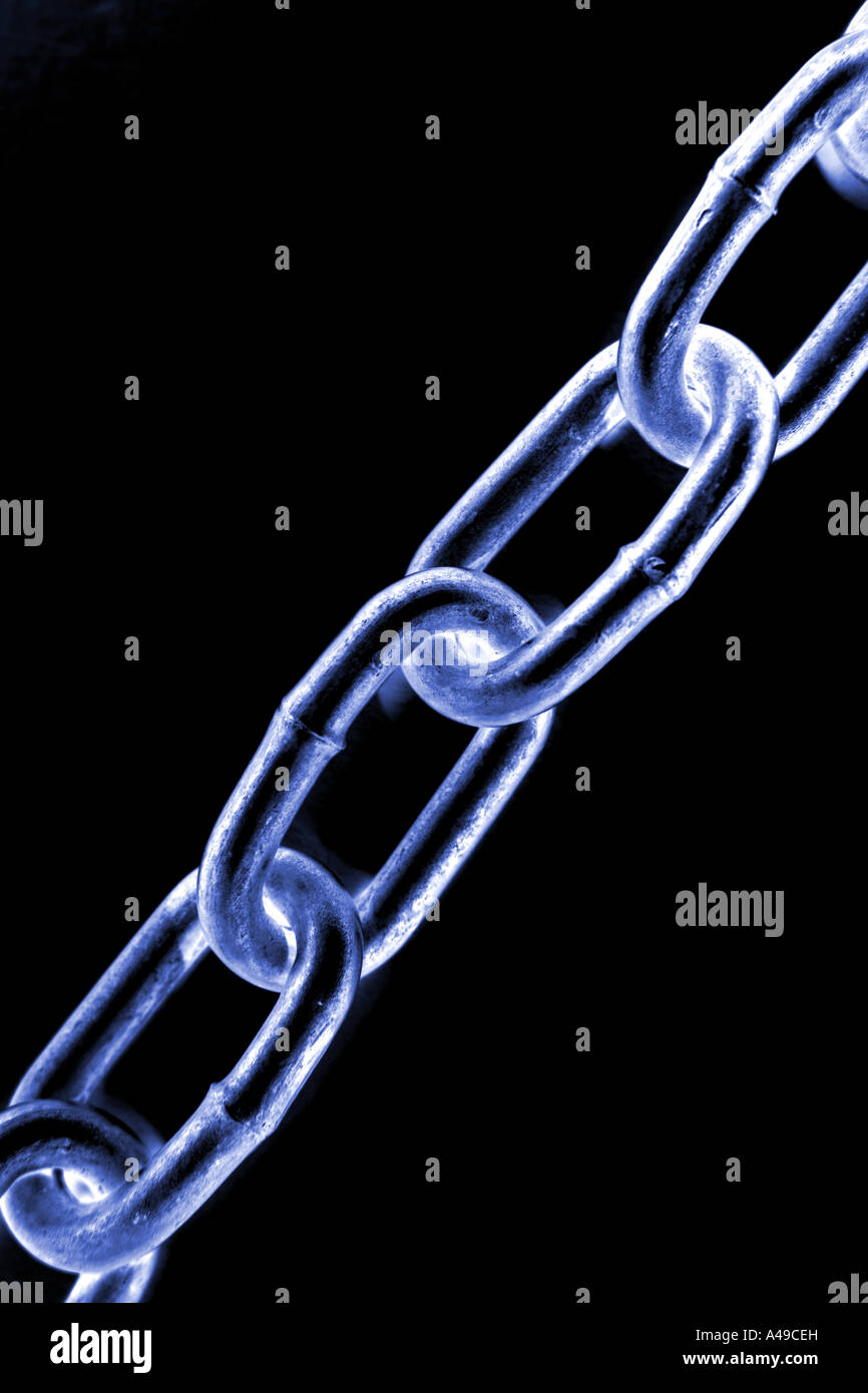 Special effects image of metal chain Stock Photo - Alamy