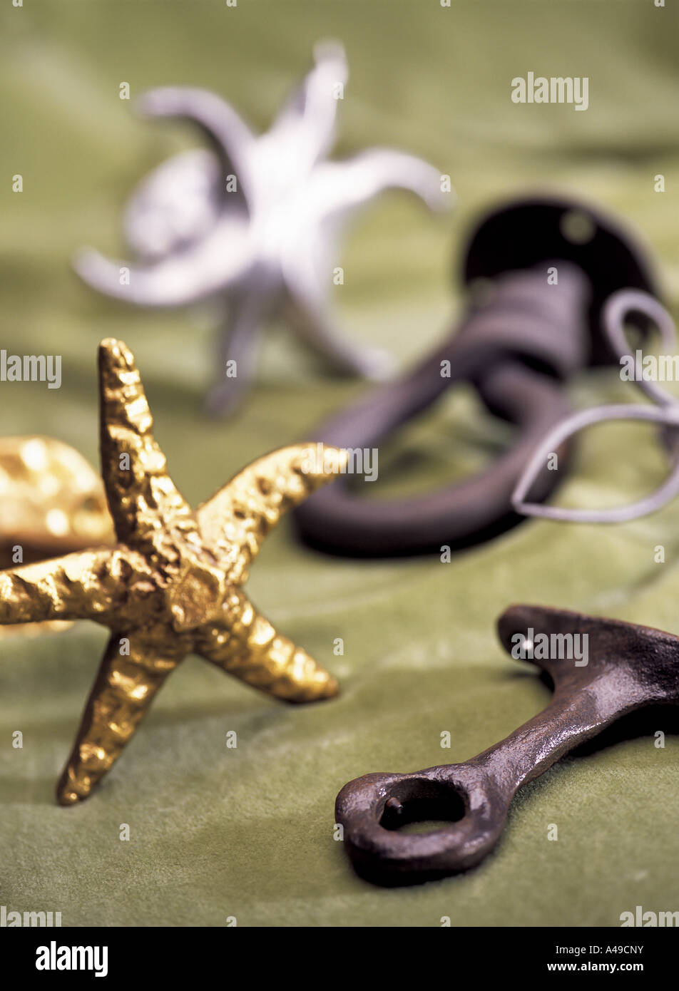 Close-up of metal artifacts Stock Photo - Alamy