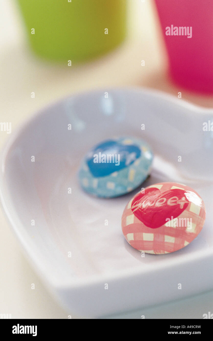 Close-up of two buttons Stock Photo - Alamy
