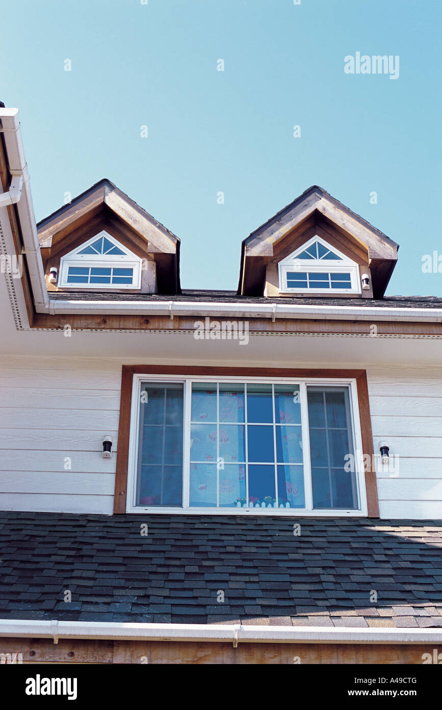 Low angle view of the window of a house Stock Photo - Alamy