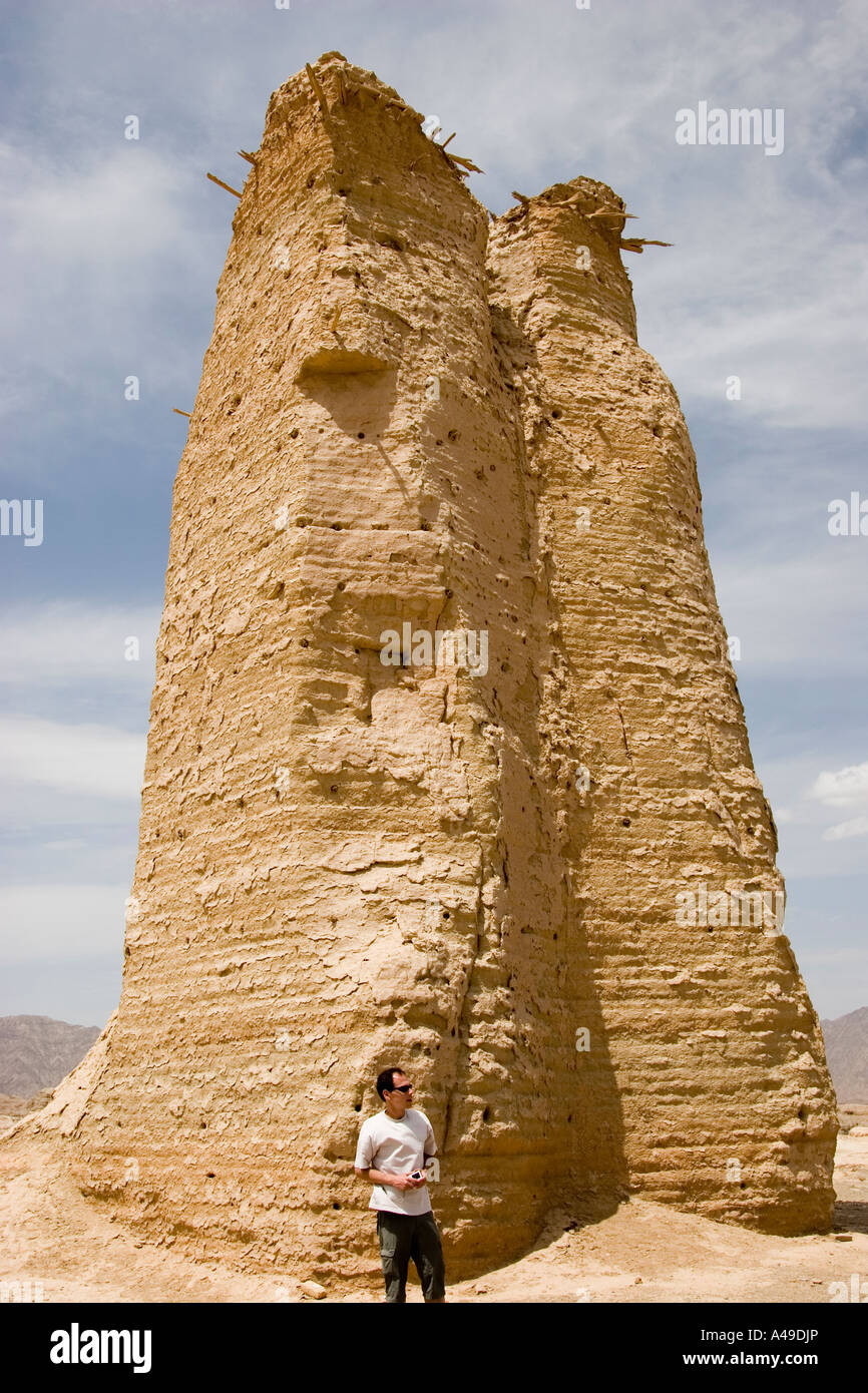Kizilgaha Beacon Tower near Kuqa Xinjiang Province China Stock Photo ...