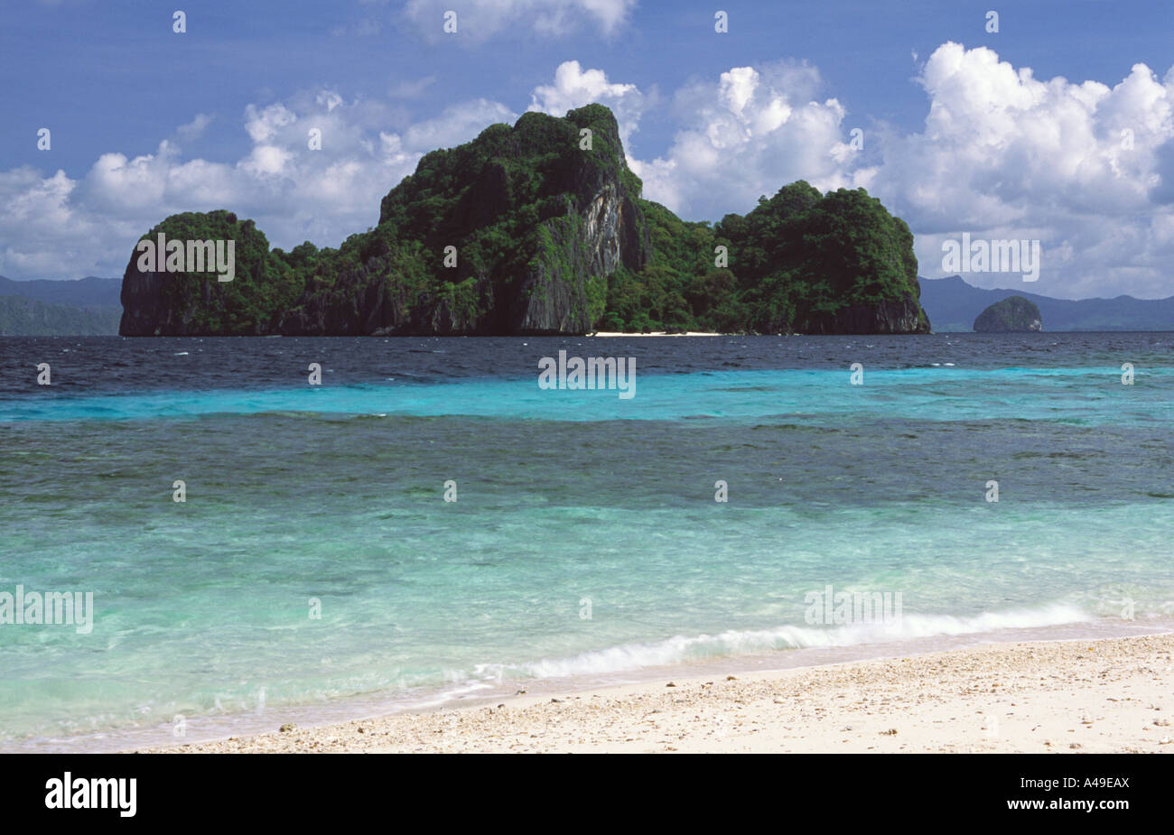 Limestone cliff in the Bacuit archipelago Palawan Philippines Southeast ...