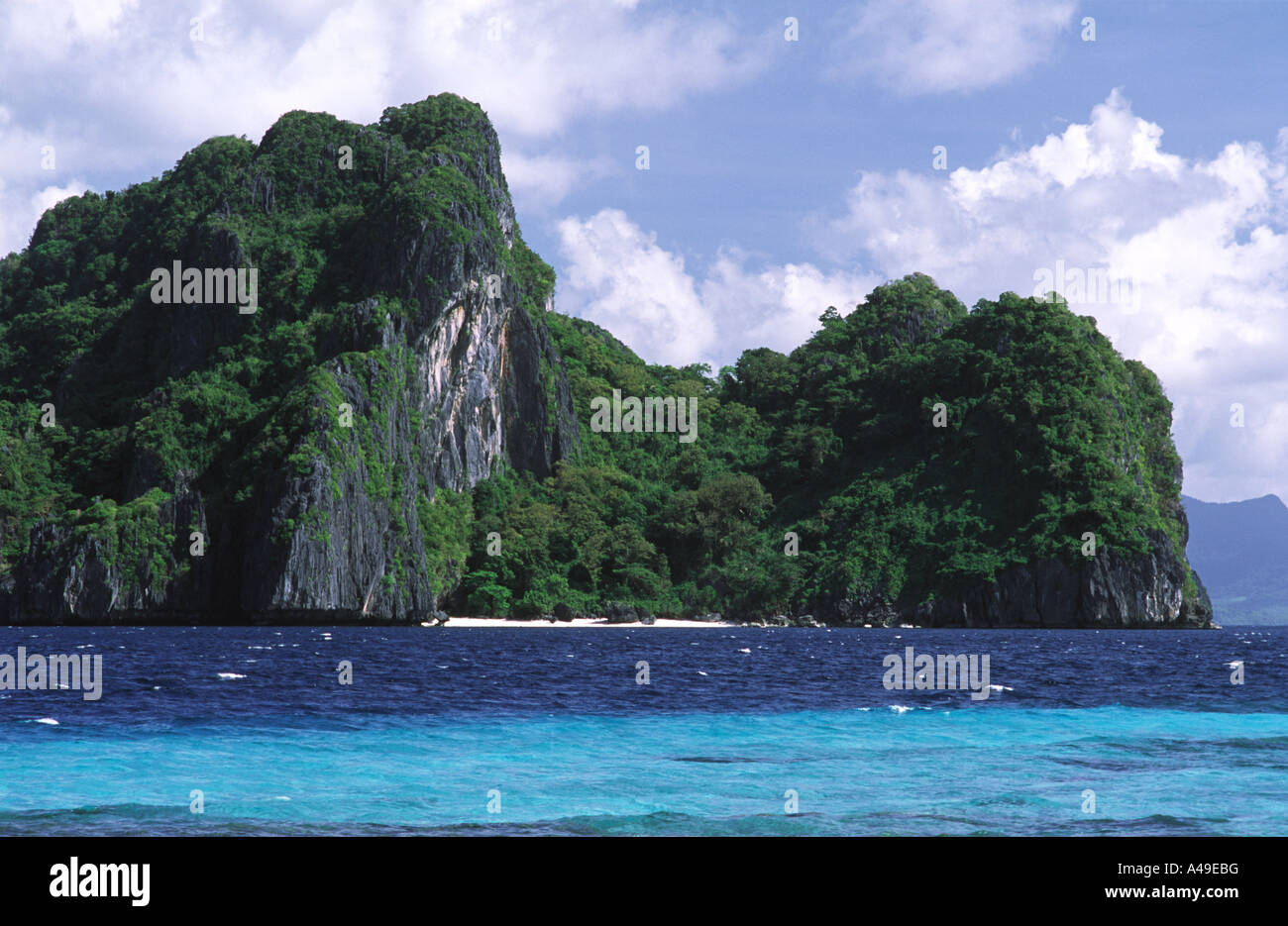 Limestone cliff in the Bacuit archipelago Palawan Philippines Southeast ...