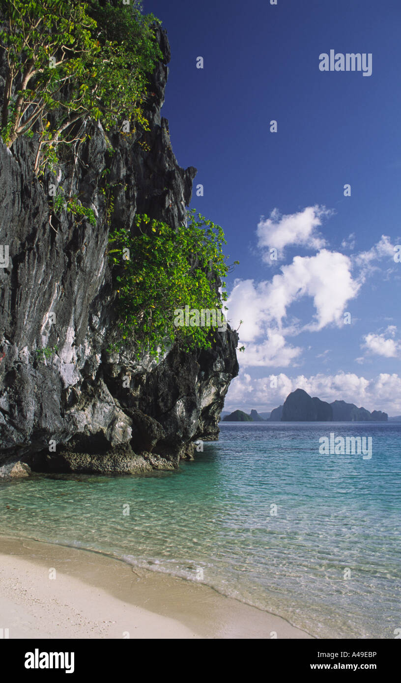 Limestone cliff in the Bacuit archipelago Palawan Philippines Southeast ...