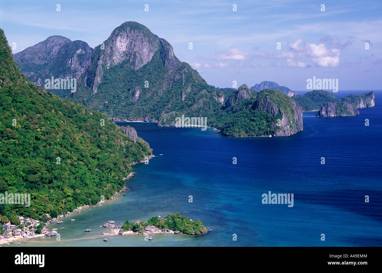 Limestone cliff in the Bacuit archipelago Palawan Philippines Southeast ...