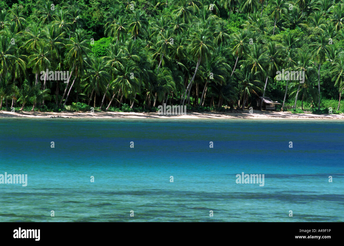Beach hut Bacuit archipelago Palawan Philippines South East Asia Stock ...