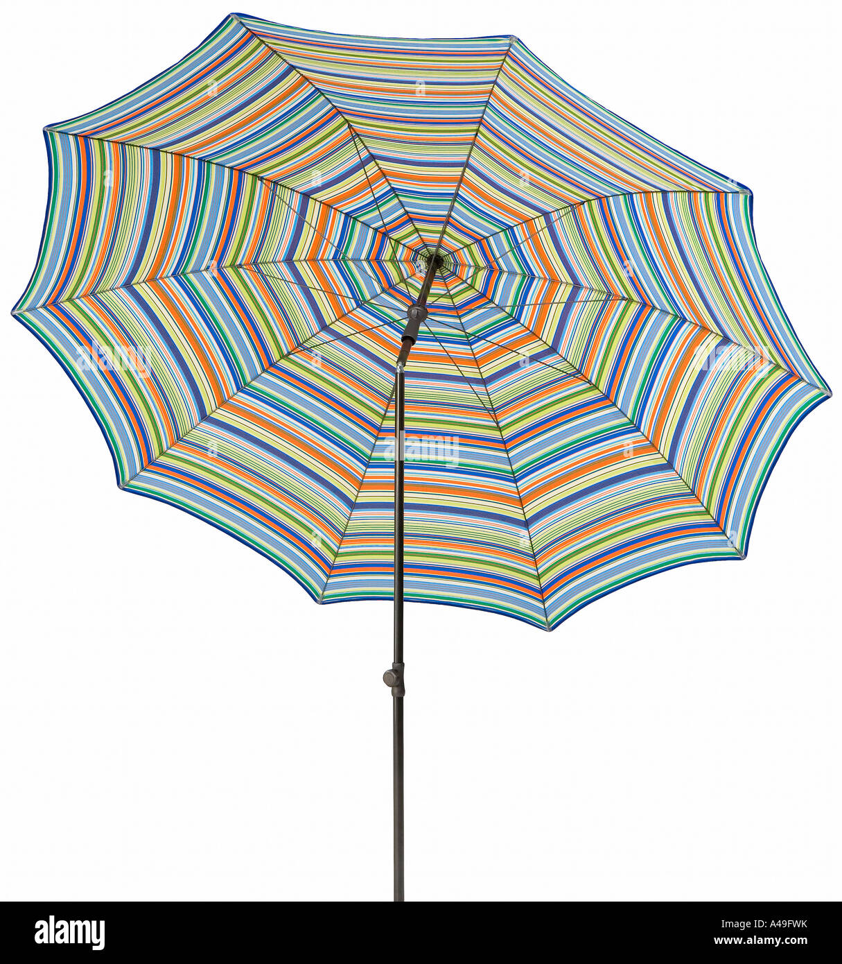 A colourful sunshade on white background Stock Photo - Alamy