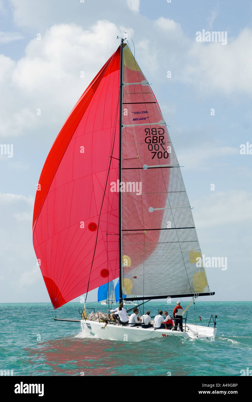 USA Florida Keys Sailboats racing in the annual Key West Race Regatta ...