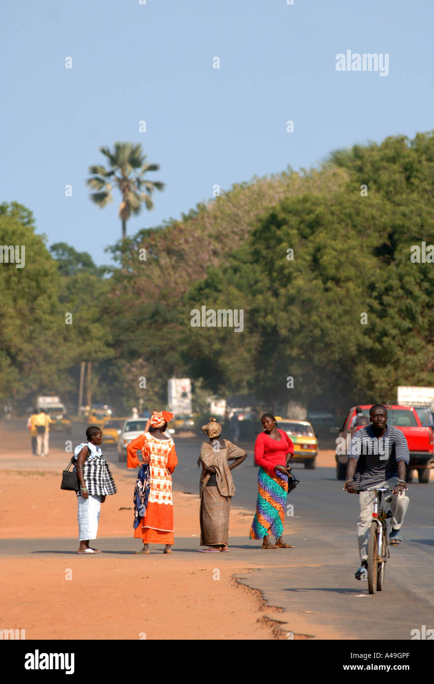 The Gambia, Street scene The Gambia Stock Photo - Alamy